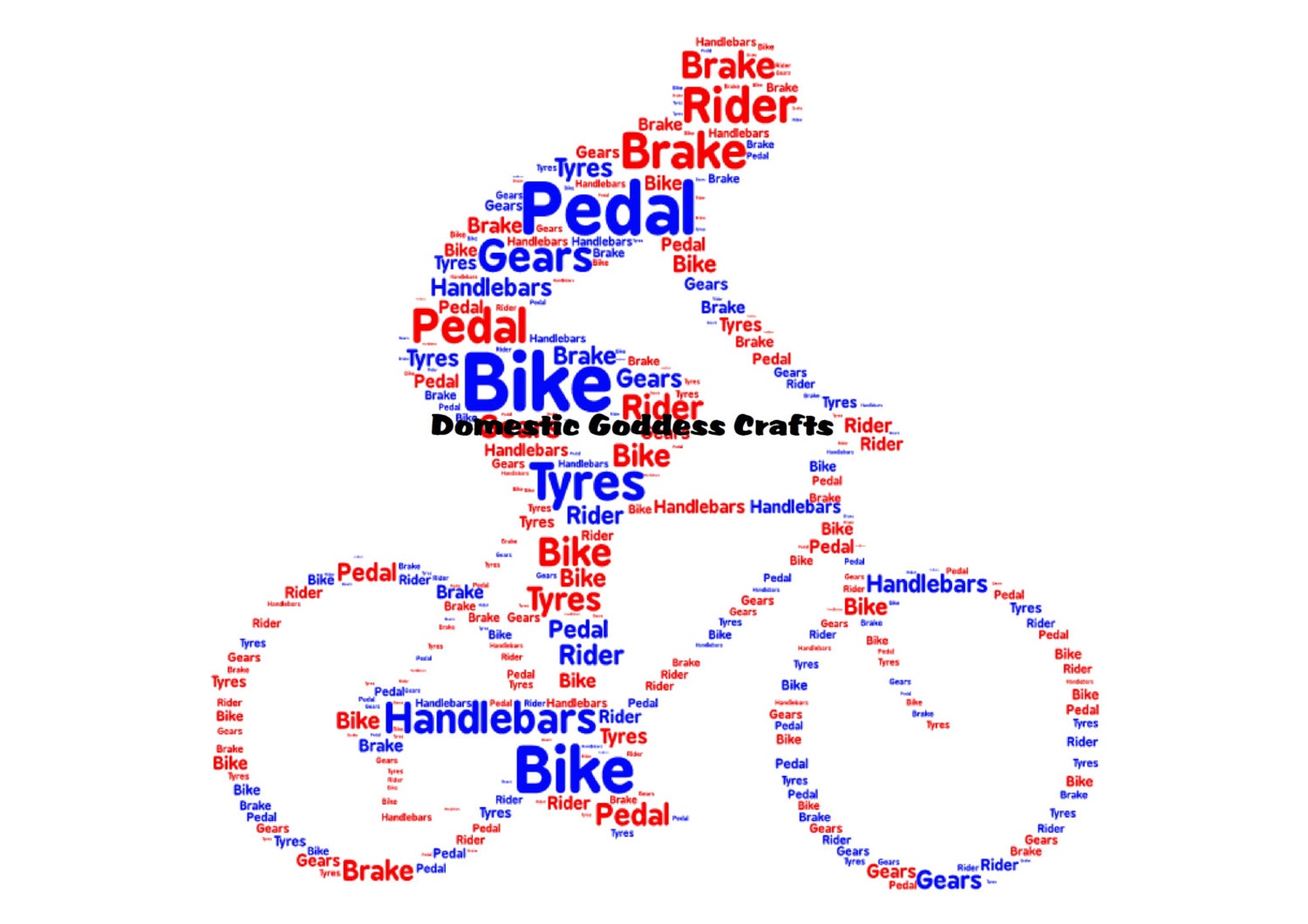 Personalised Bike Print Bike Word Art Bike Word Collage - Etsy UK
