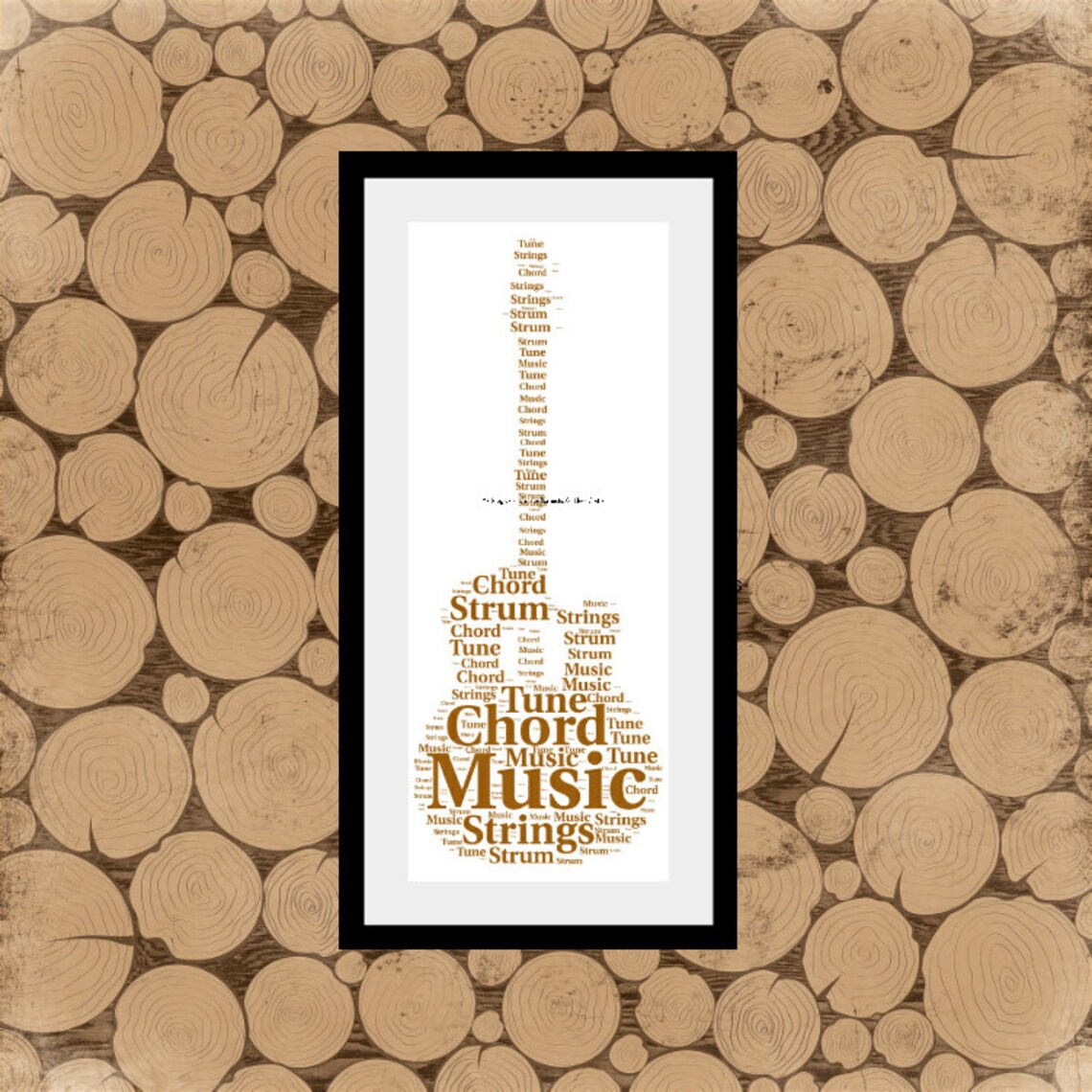Acoustic Guitar Print Guitar Word Art Acoustic Guitar Word - Etsy