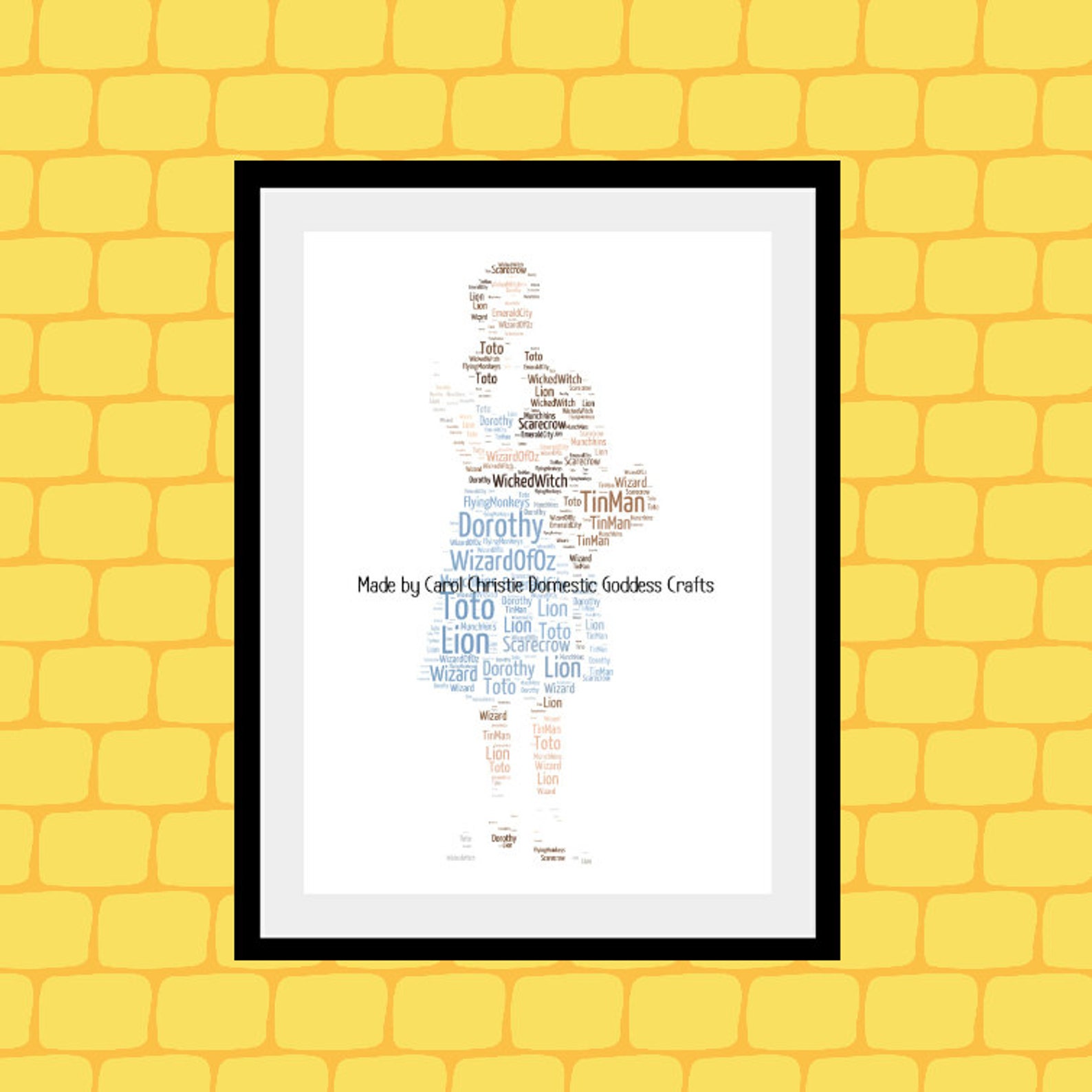 Personalised Dorothy Print, Dorothy Word Art, Dorothy Word Cloud ...