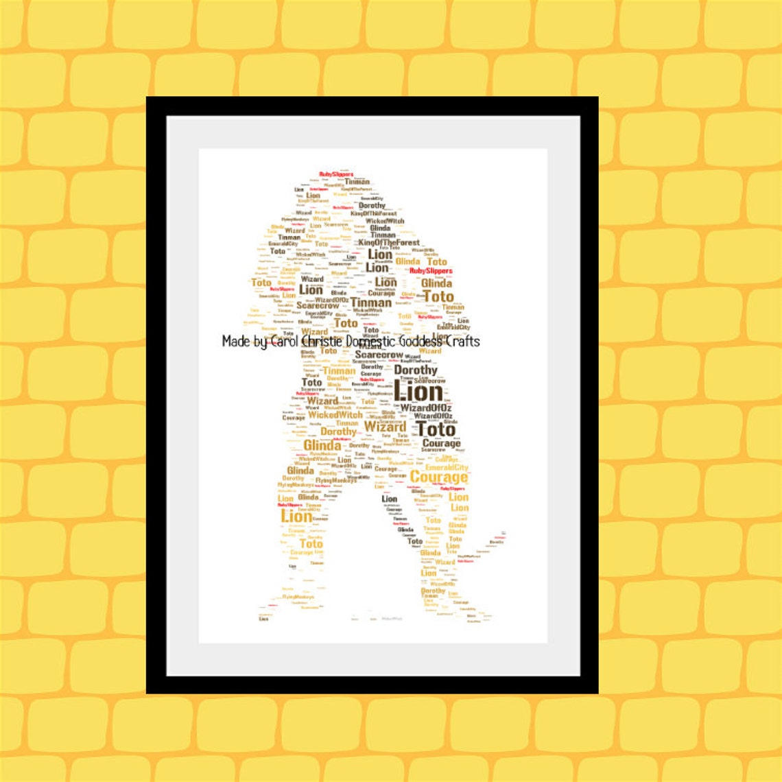 Personalised Lion Print Lion Word Art Lion Word Cloudlion - Etsy