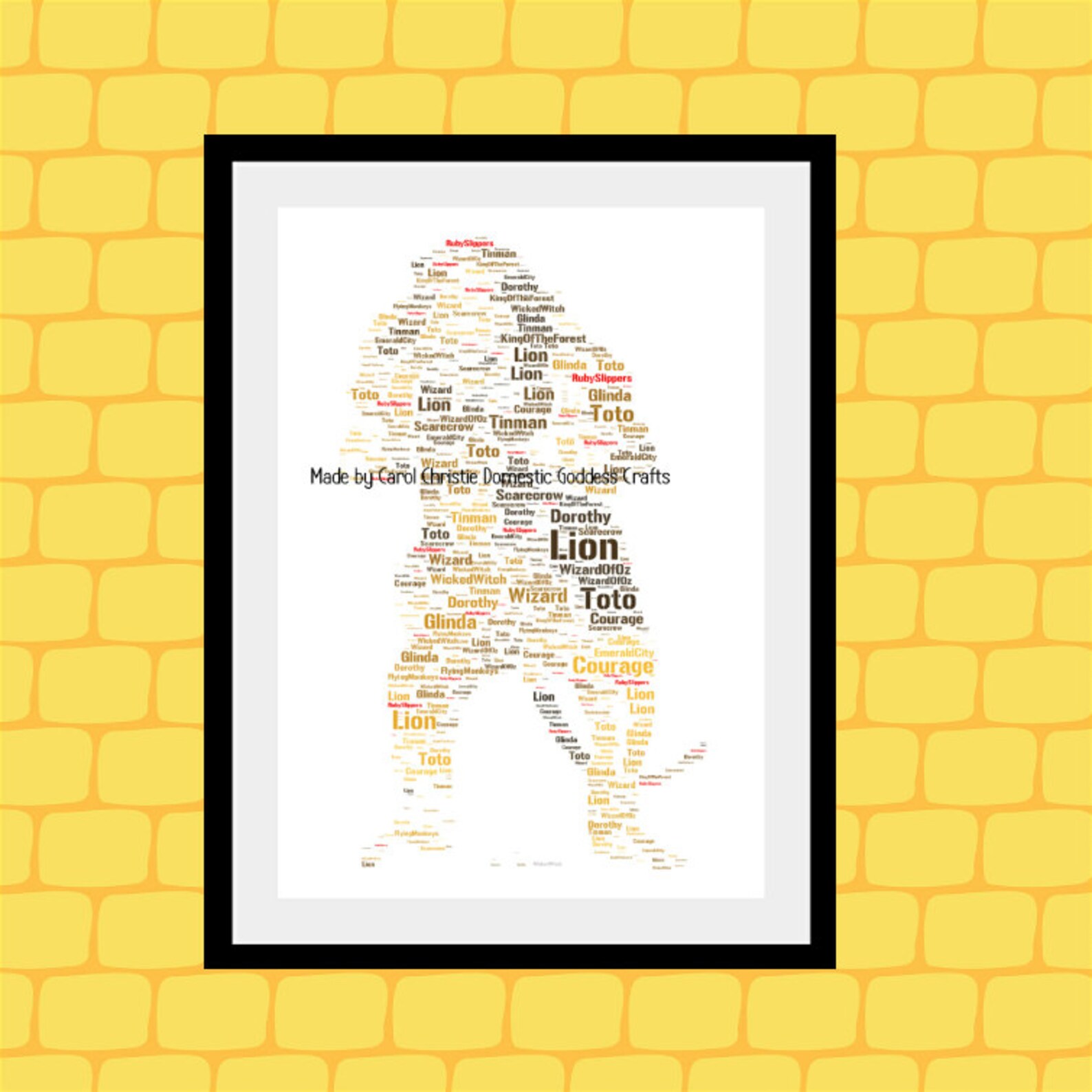 Personalised Lion Print Lion Word Art Lion Word Cloudlion - Etsy