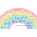 Personalised Rainbow Print Rainbow Word Art Rainbow Word - Etsy