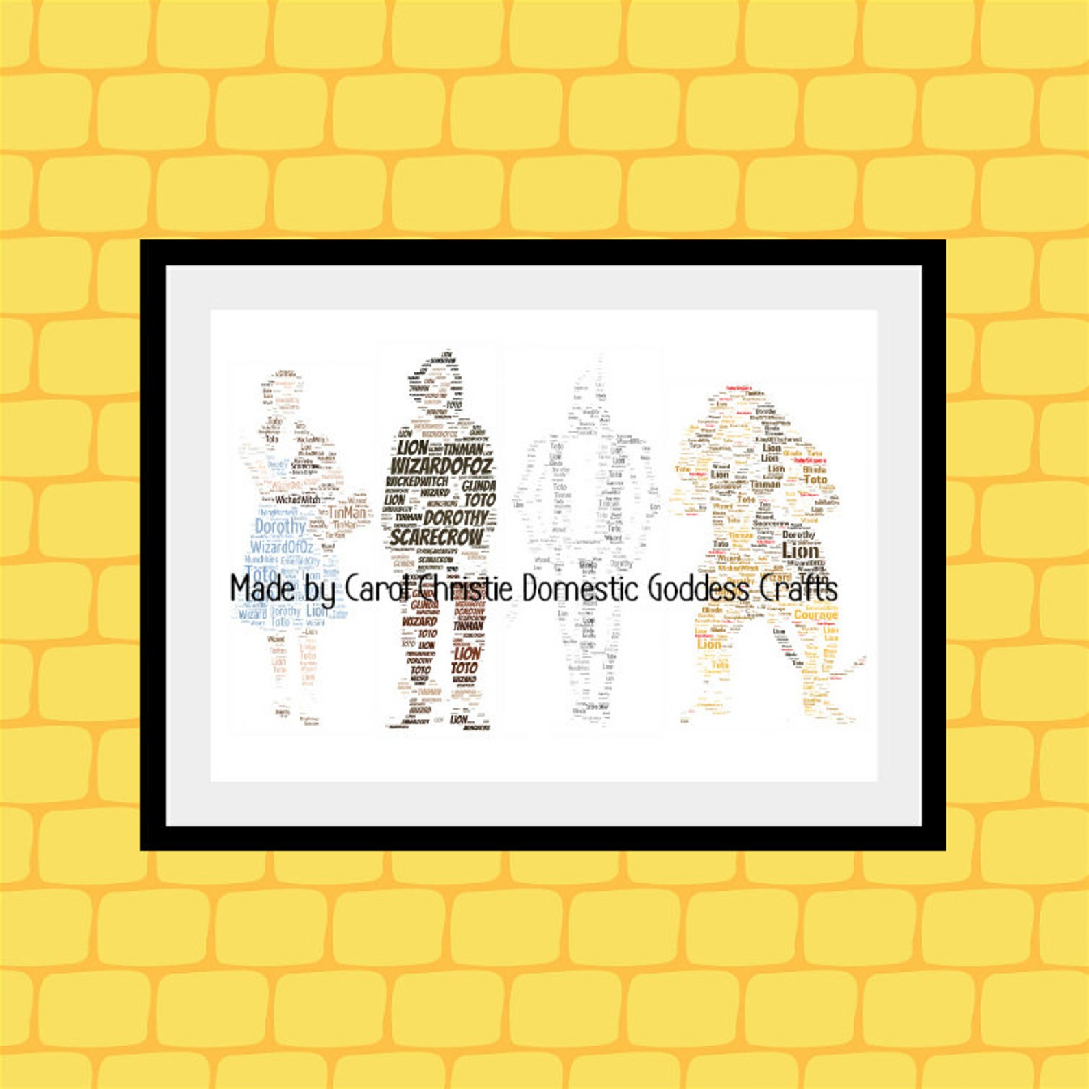 Wizard of Oz Print, Wizard of Oz, Wizard of Oz Word Art, Cast of Oz ...