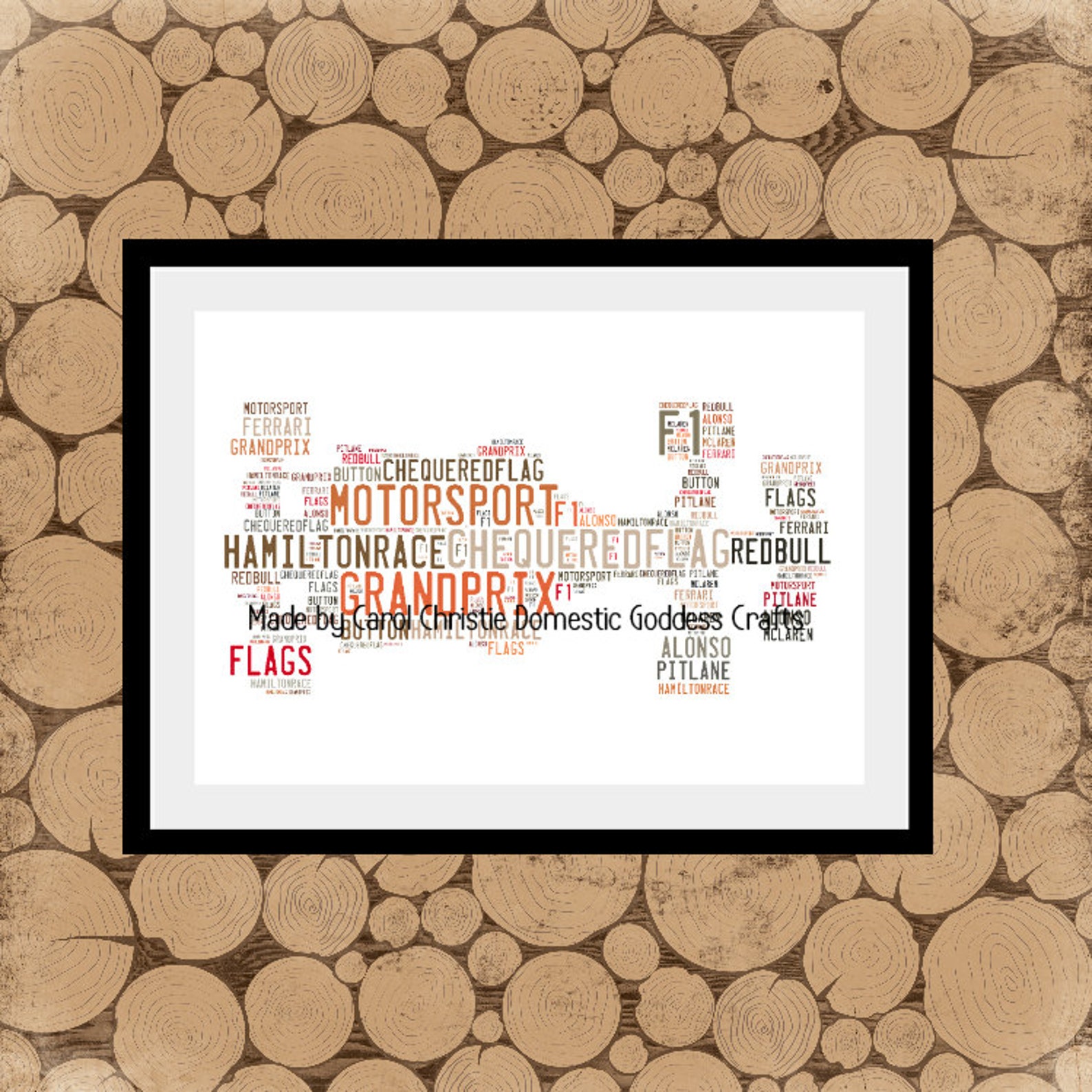 F1 Racing Carcar Word Art Typographic Word Collagef1 Word - Etsy