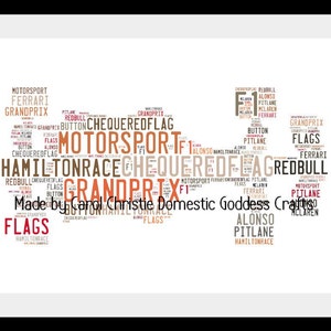 F1 Racing Carcar Word Art Typographic Word Collagef1 Word - Etsy