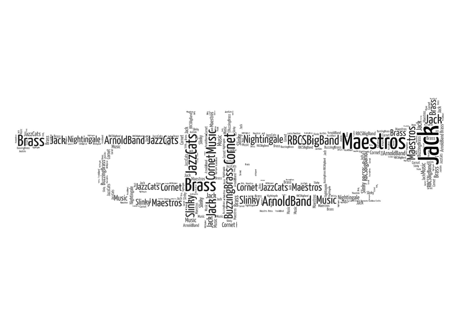 Trumpet Word Art Trumpet Wordle Trumpet Word Cloud Trumpet | Etsy