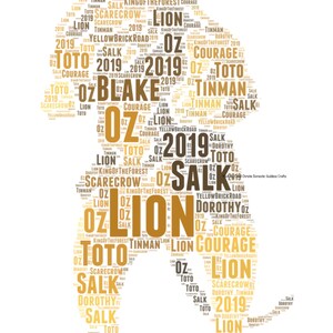 Personalised Lion Print, Lion Word Art, Lion Word Cloud,lion Word ...