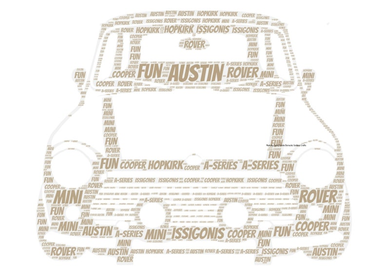Mini Print Mini Word Art Mini Cooper Print Mini Word - Etsy UK