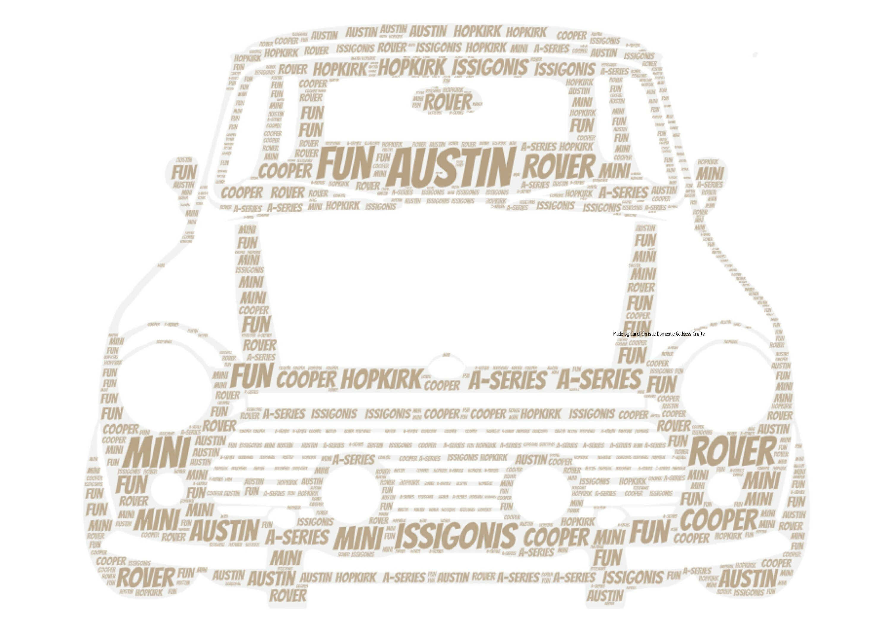 Mini Print Mini Word Art Mini Cooper Print Mini Word - Etsy