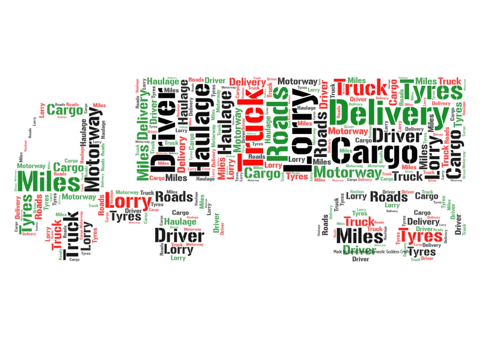Truck Word Art Truck Word Collage Truck Wordle Lorry Word - Etsy UK