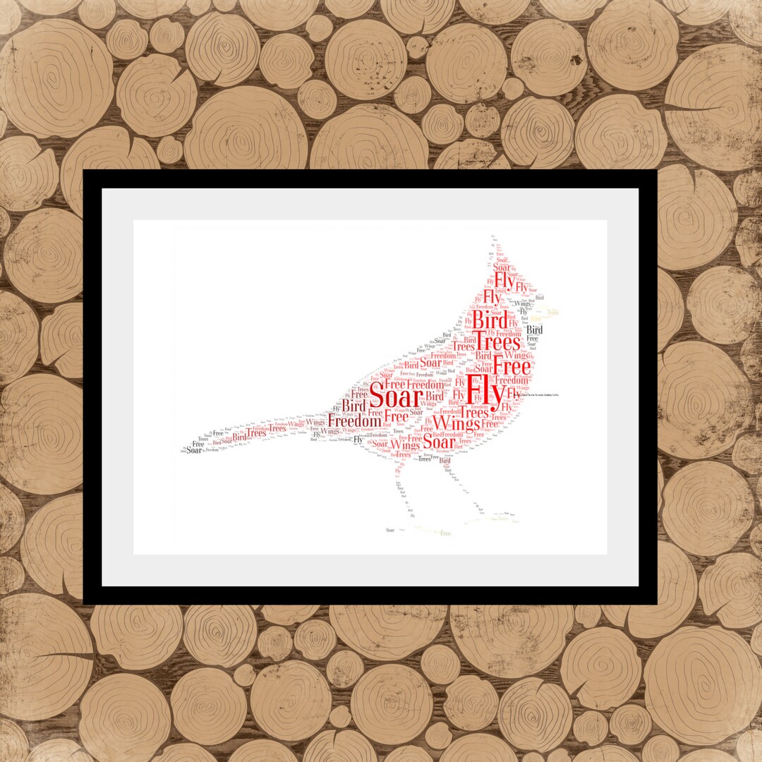 Cardinal Wordle, Cardinal Print, Personalised Cardinal Print ...