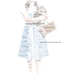 Personalised Dorothy Print, Dorothy Word Art, Dorothy Word Cloud ...