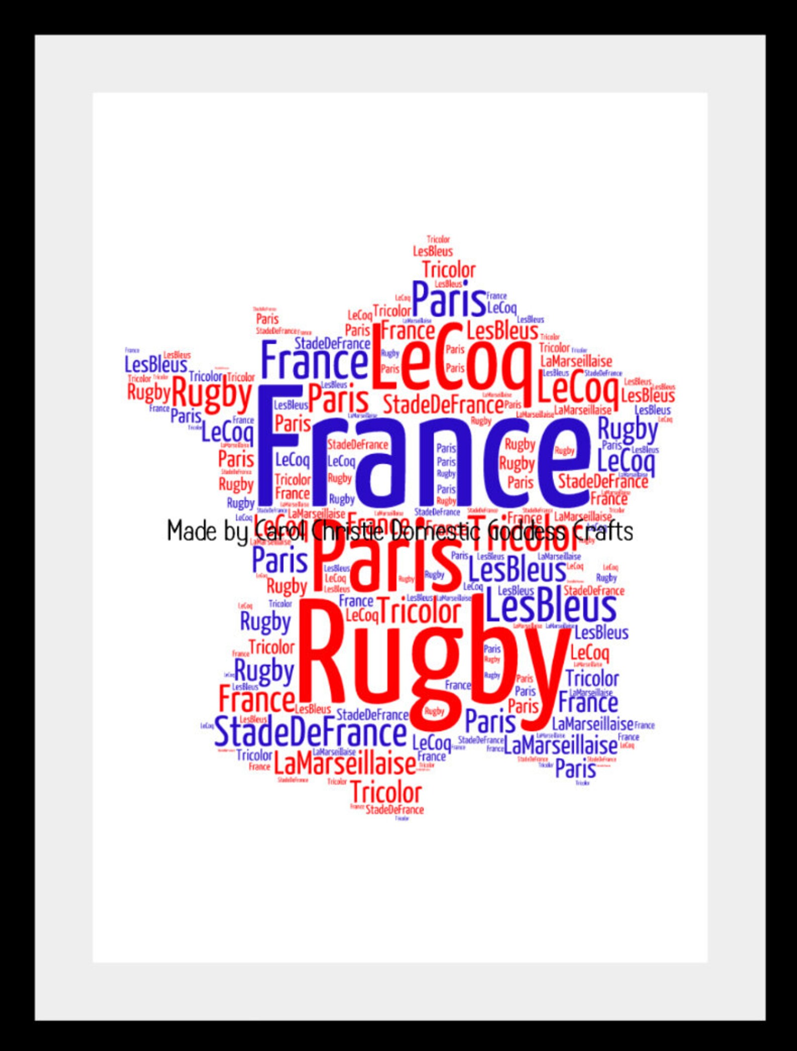 Map of France Word Art Personalised Map of France Map Word - Etsy