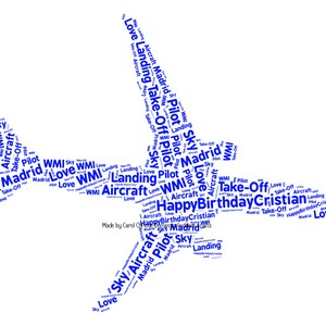 Aeroplane Word Art, Personalised Plane Print, Airplane Word Collage ...