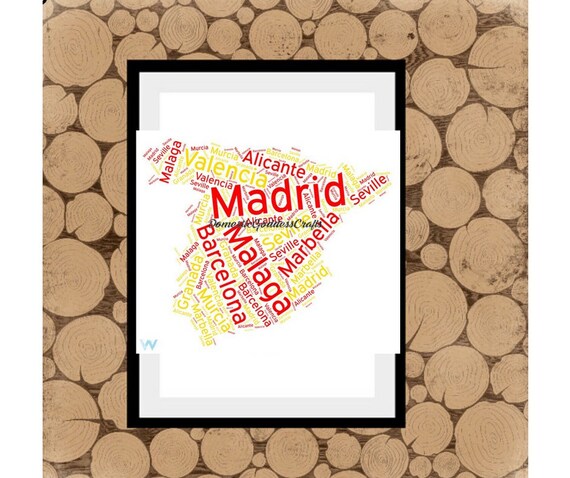 Spanish Words Collage