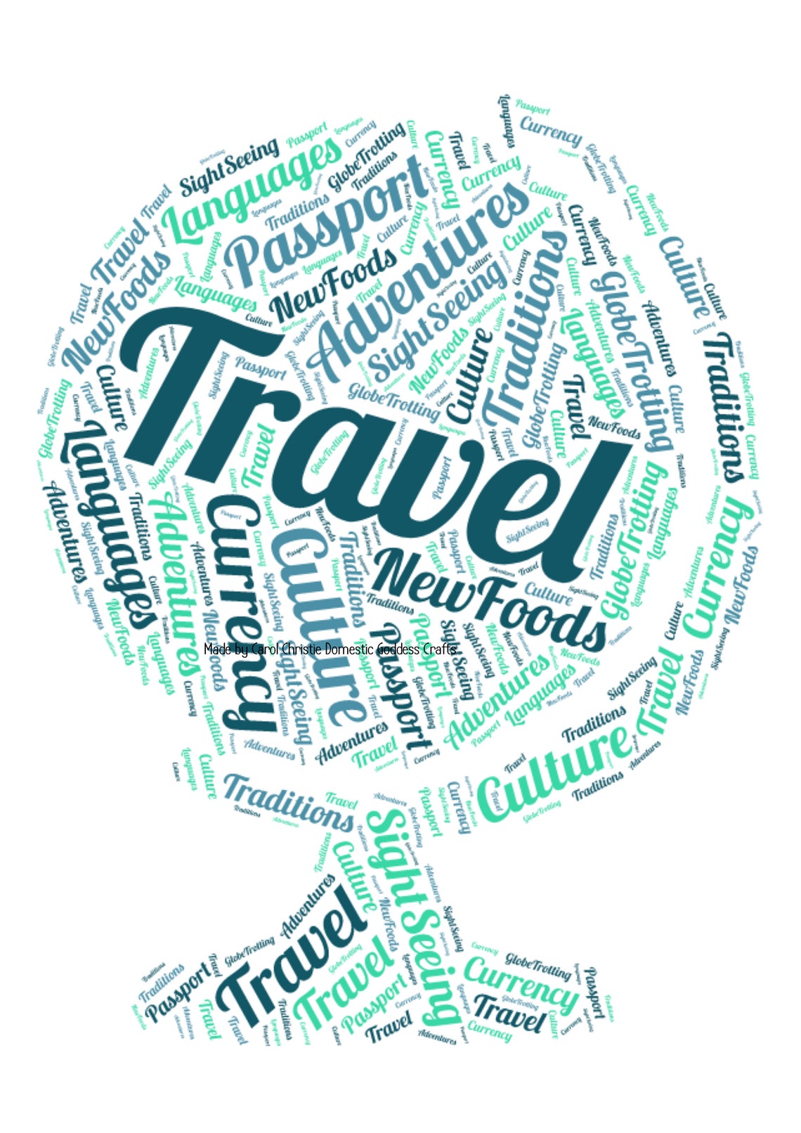 Globe Print Travel Gift Globe Word Art Globe Word Collage | Etsy UK