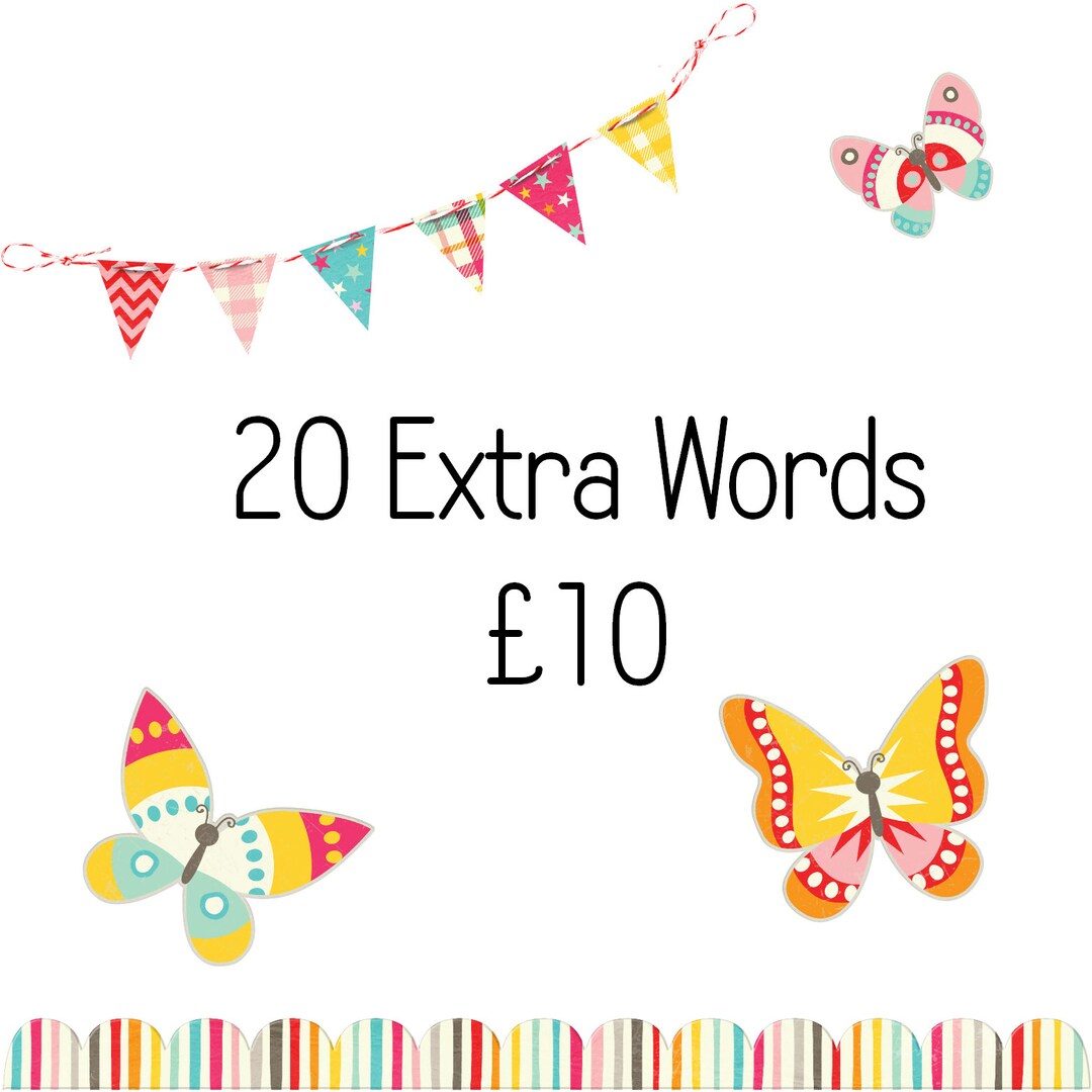 Twenty Extra Words for Personalised Word Collages, Twenty Extra Words ...