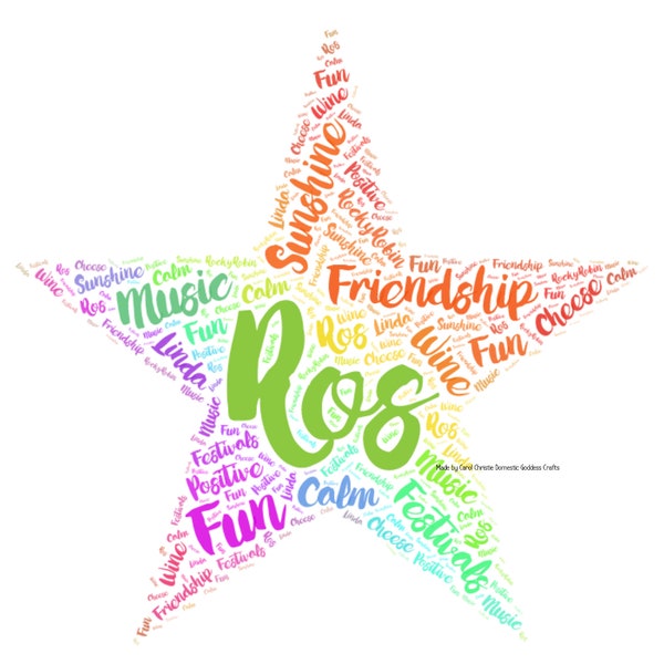 Star Word Art - Etsy