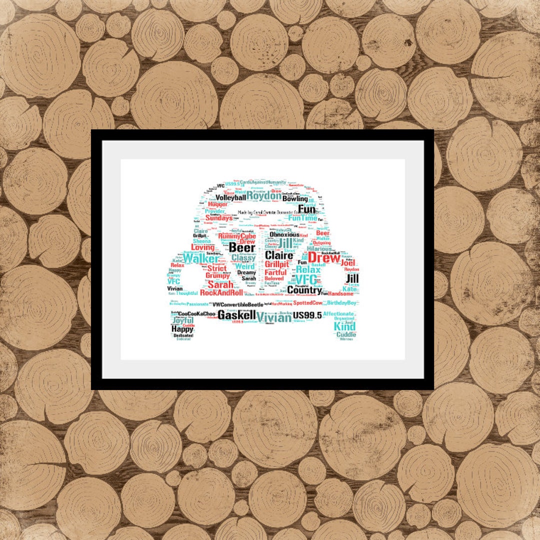 VW Beetle Word Art, Word Art Print, Beetle Word Collage, Beetle Word ...