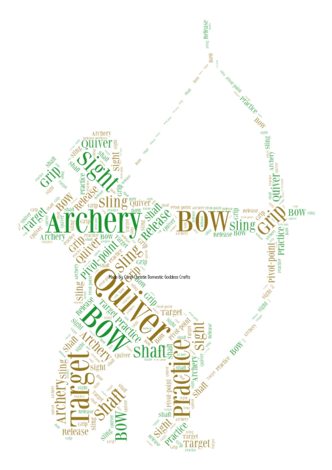 Archery Word Art Gift For Archer Personalised Archery Print | Etsy