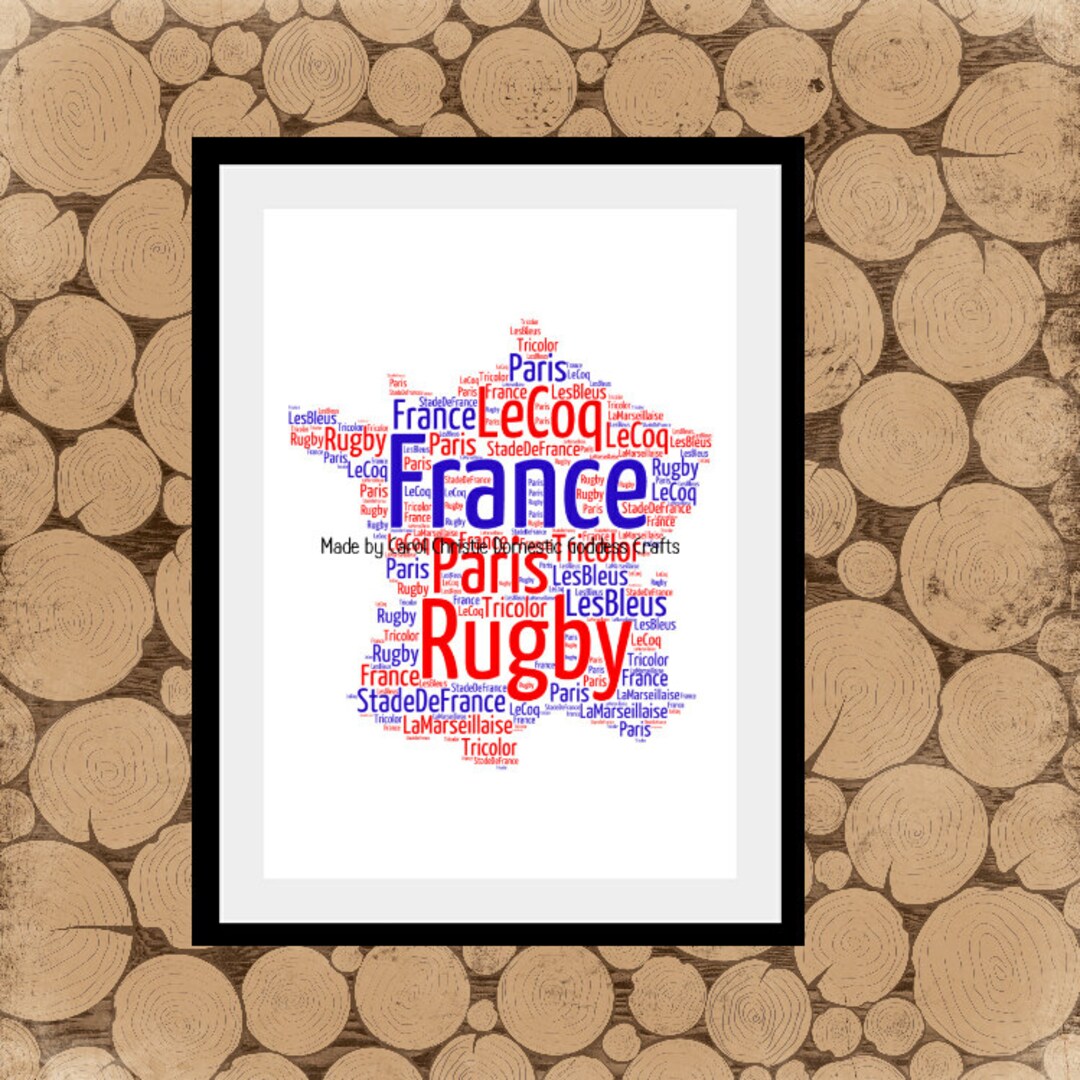 Map of France Word Art Personalised Map of France Map Word - Etsy