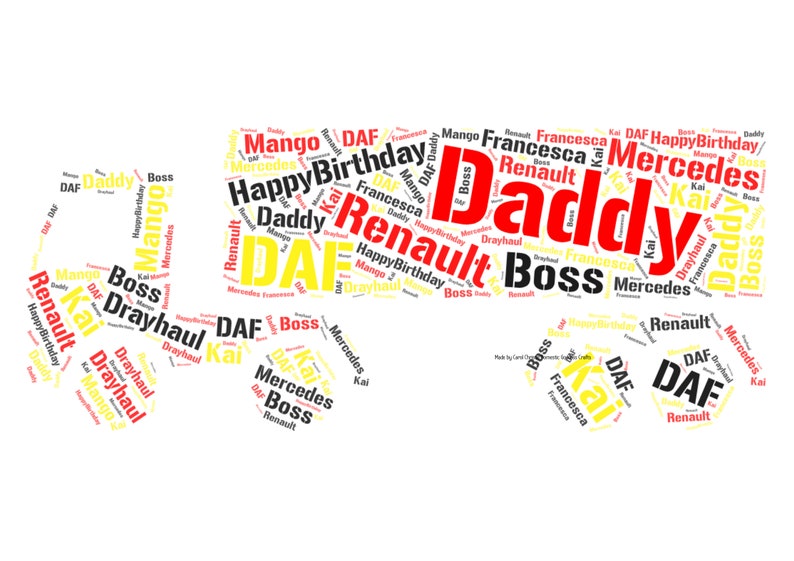 Truck Word Art Truck Word Collage Truck Wordle Lorry Word - Etsy UK