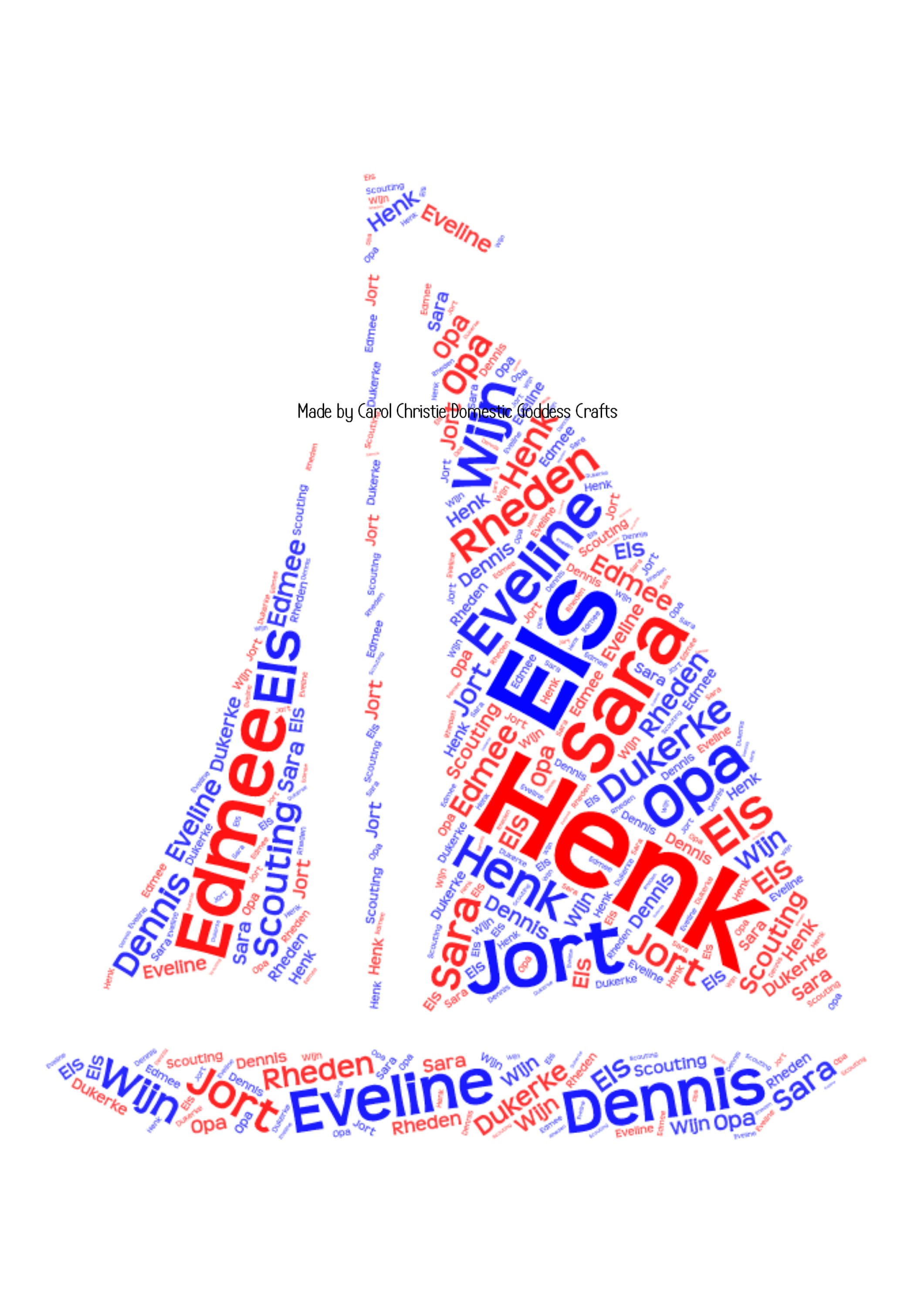 Sailboat Word Art Personalised Sailboat Print Boat Word Art - Etsy UK