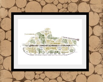 Army Tank Art Print - Etsy
