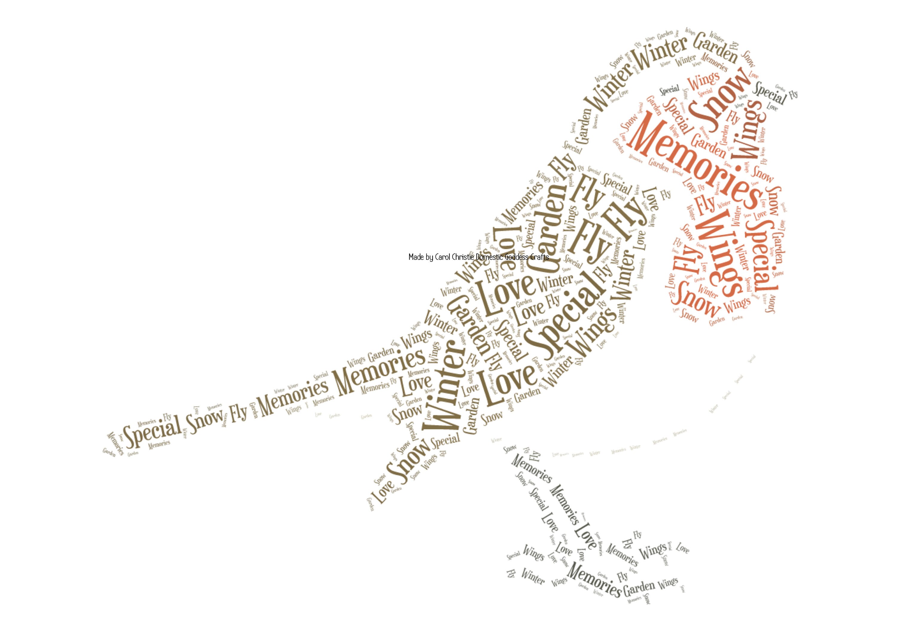 Robin Print Robin Word Art Robin Word Collage Robin Wordle | Etsy UK