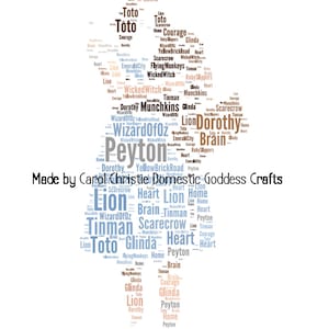 Personalised Dorothy Print, Dorothy Word Art, Dorothy Word Cloud ...