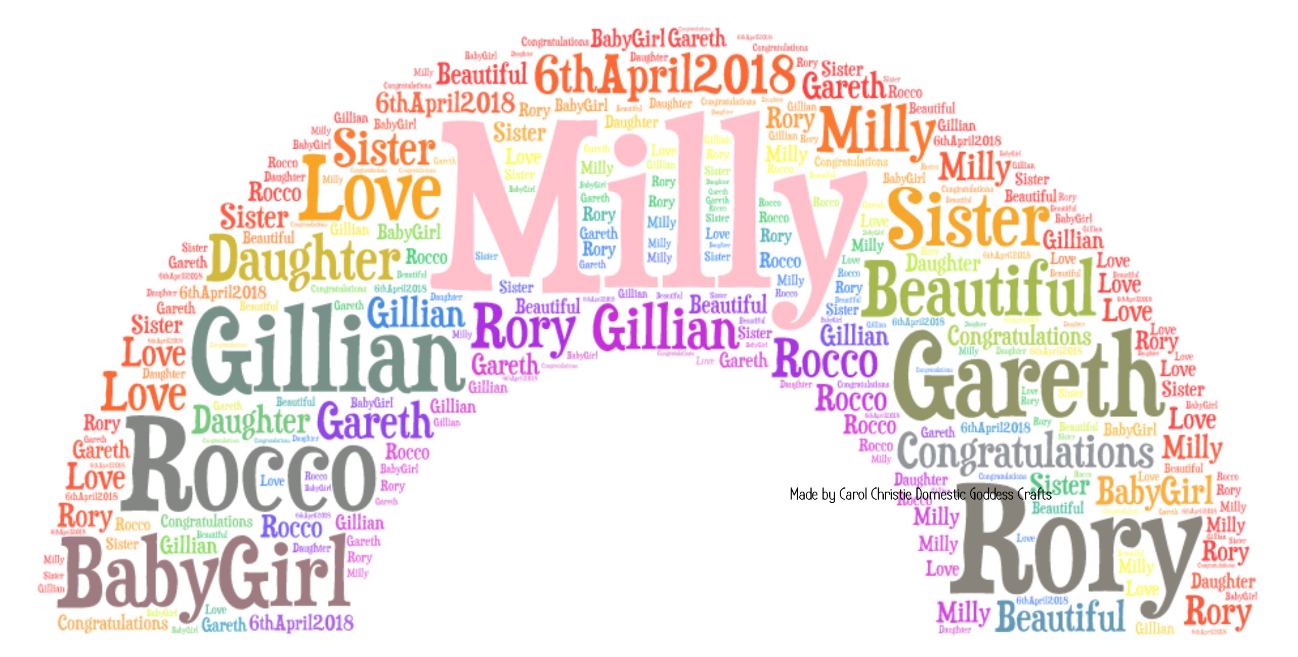 Personalised Rainbow Print Rainbow Word Art Rainbow Word - Etsy UK