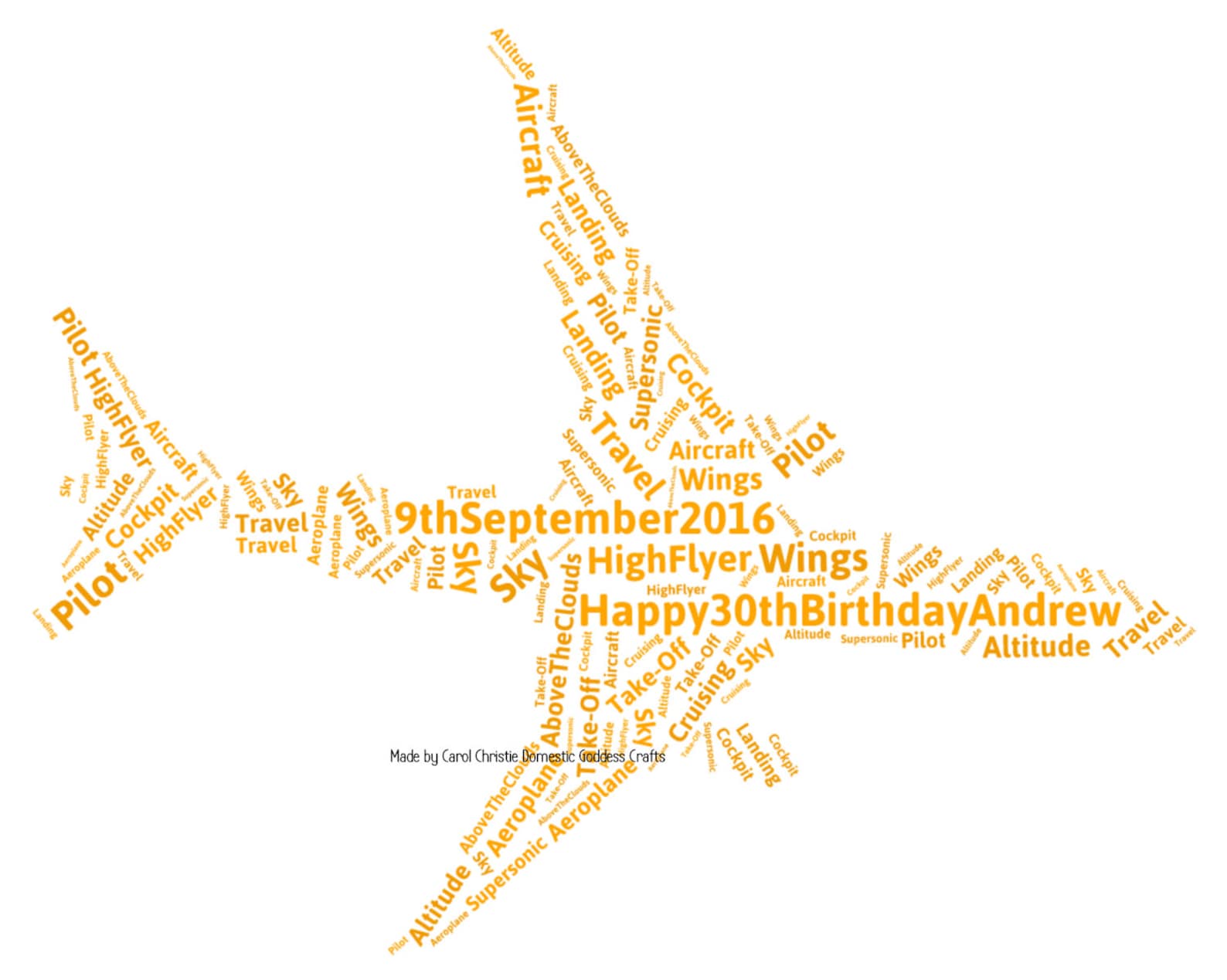 Aeroplane Word Art Personalised Plane Print Airplane Word | Etsy