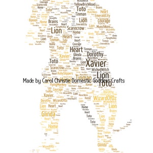 Personalised Lion Print Lion Word Art Lion Word CloudLion | Etsy