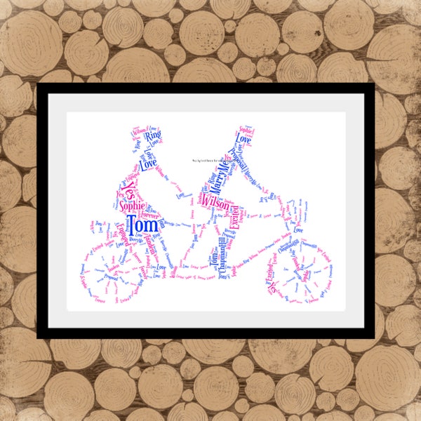 Tandem Bike Art - Etsy UK