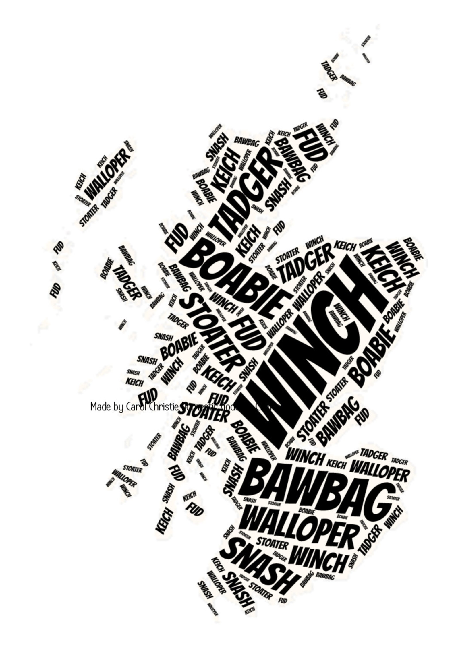 Rude Map of Scotland Alternative Map of Scotland Adult - Etsy