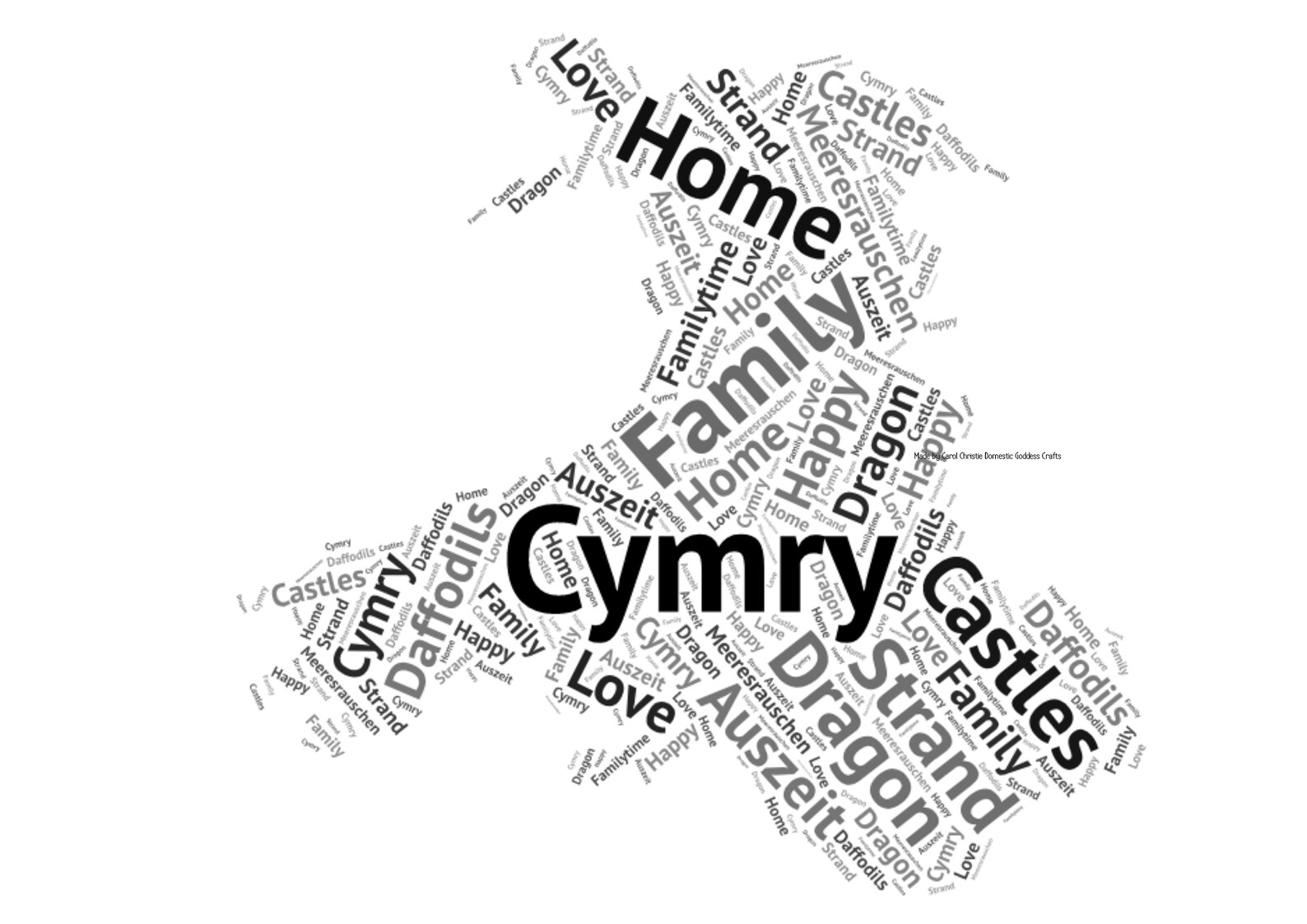 Map of Wales Map of Wales Word Art Welsh Word Collage Welsh | Etsy