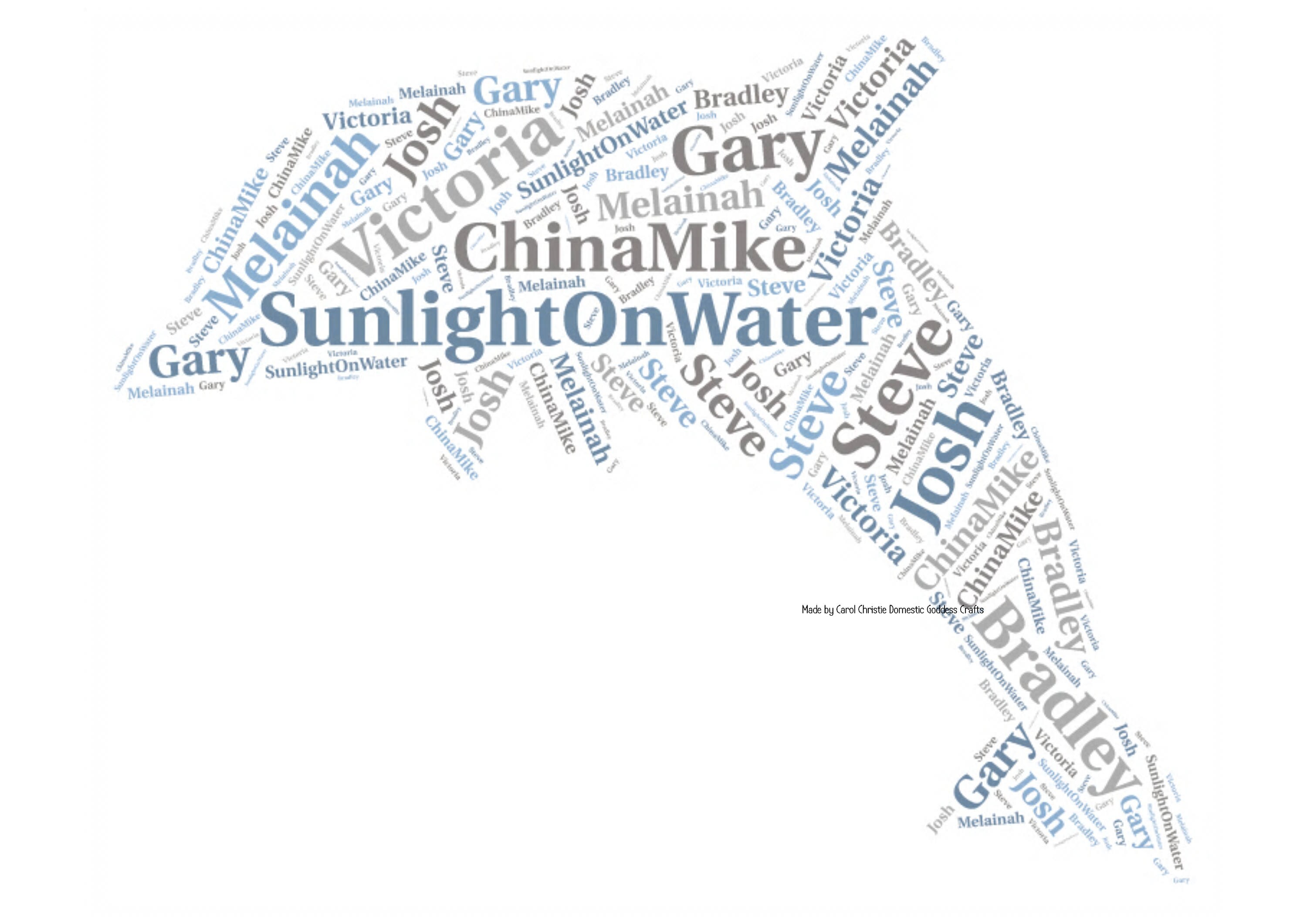 Dolphin Word Art Personalised Dolphin Print Dolphin Word | Etsy