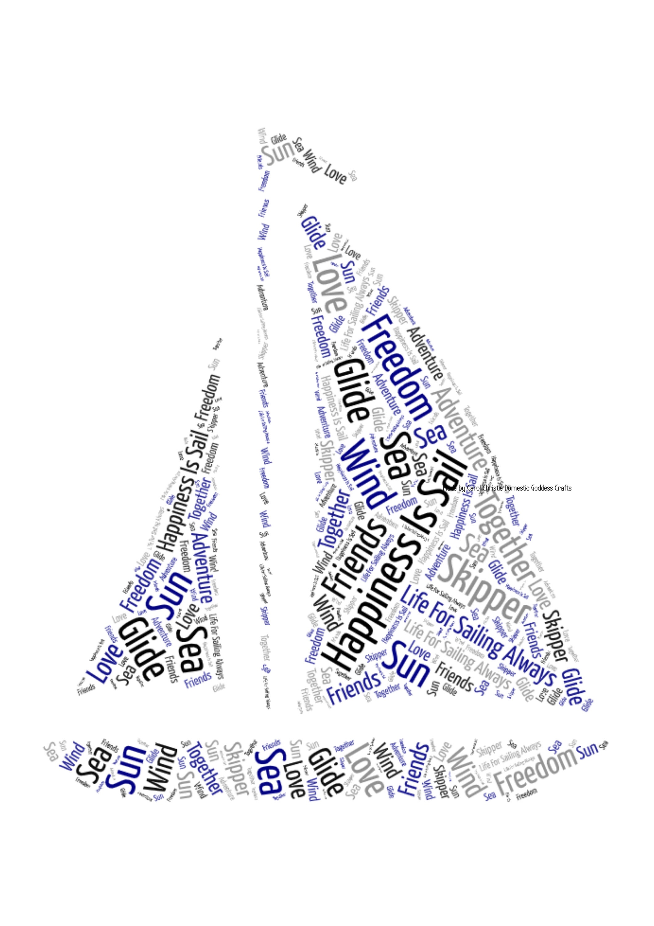 Sailboat Word Art Personalised Sailboat Print Boat Word Art - Etsy Canada