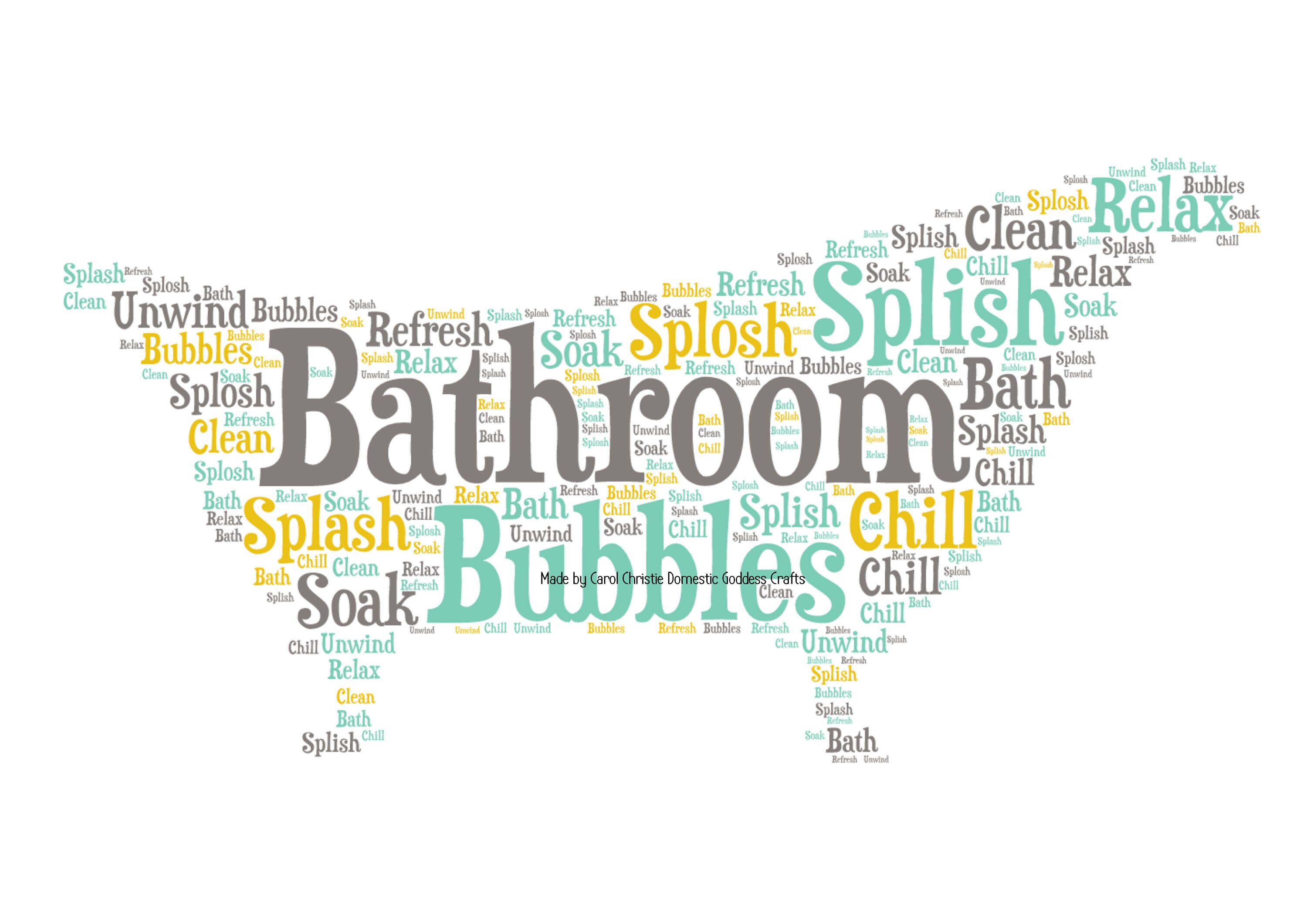 Print for Bathroom Bath Word Art Personalised Bath Print - Etsy