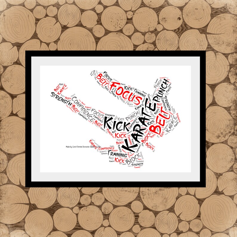 Karate Print Personalised Karate Print Karate Word Art - Etsy