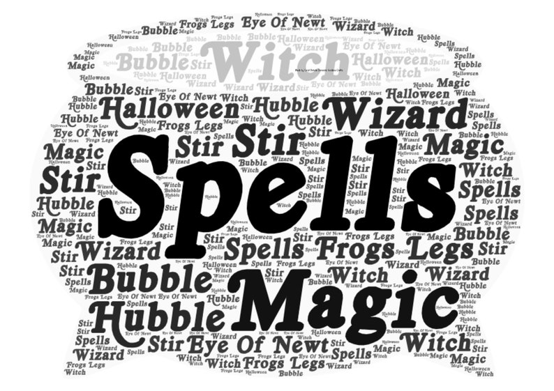 Cauldron Word Art Personalised Cauldron Print Cauldron - Etsy Ireland