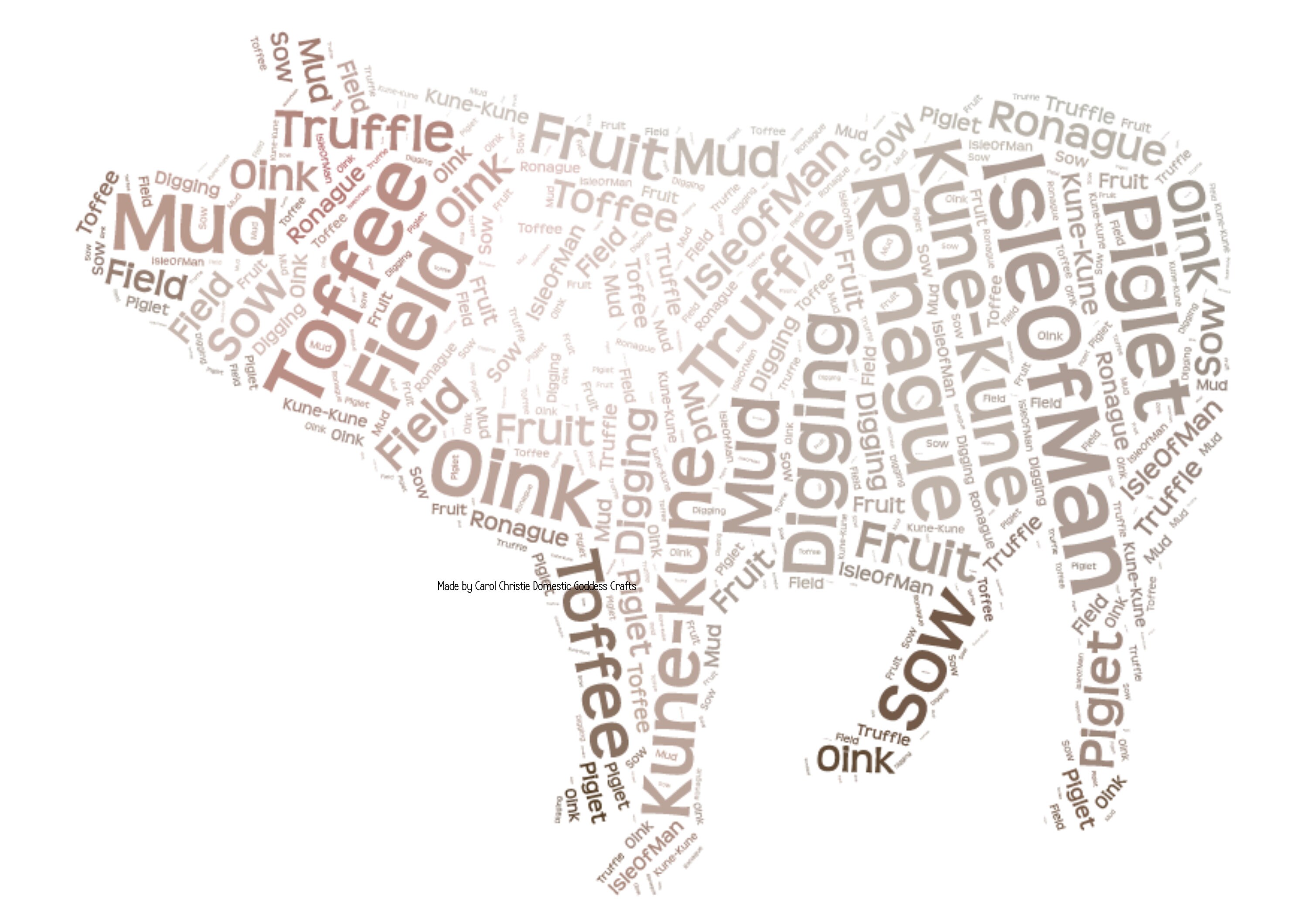 Personalised Pig Print Word Art Print Pig Word Art Pig Word | Etsy UK