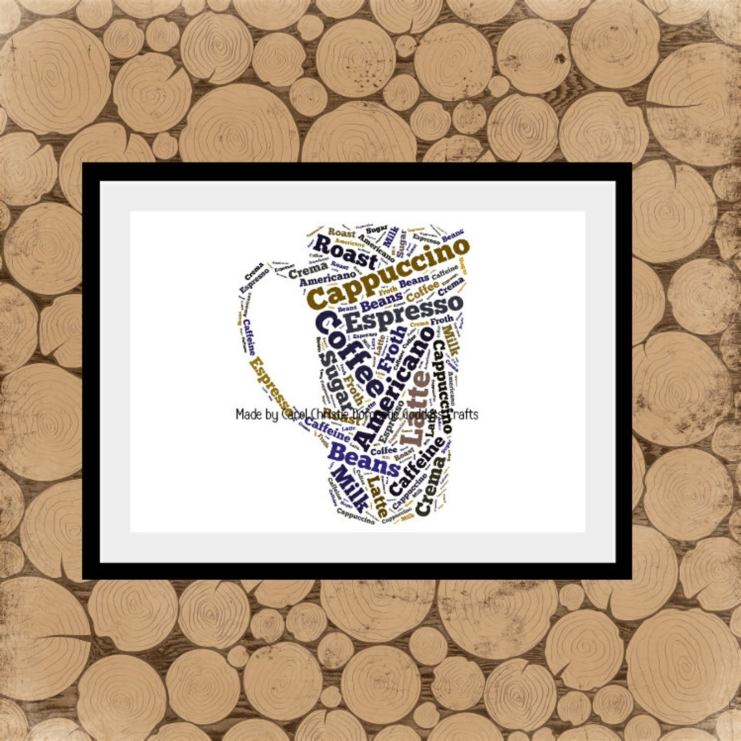 Mug Word Art Cup Word Art Impresión de copa personalizada - Etsy España