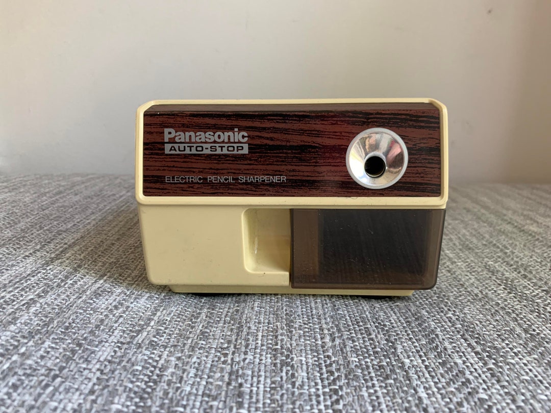 Vintage Panasonic KP 110 Electric Pencil Sharpener Beige Auto Stop Japan Etsy