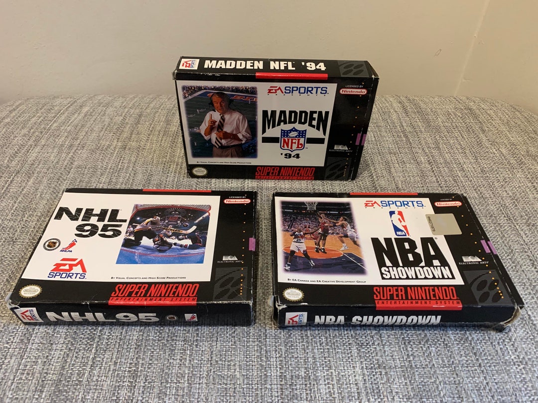 Super Nintendo Madden 94 - NBA Showdown - NHL 95 - SNES Games - Etsy