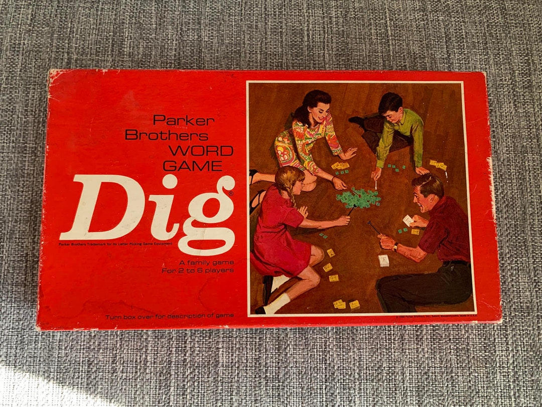 Vintage 1968 Dig Board Game by Parker Brothers | Retro Family Action ...