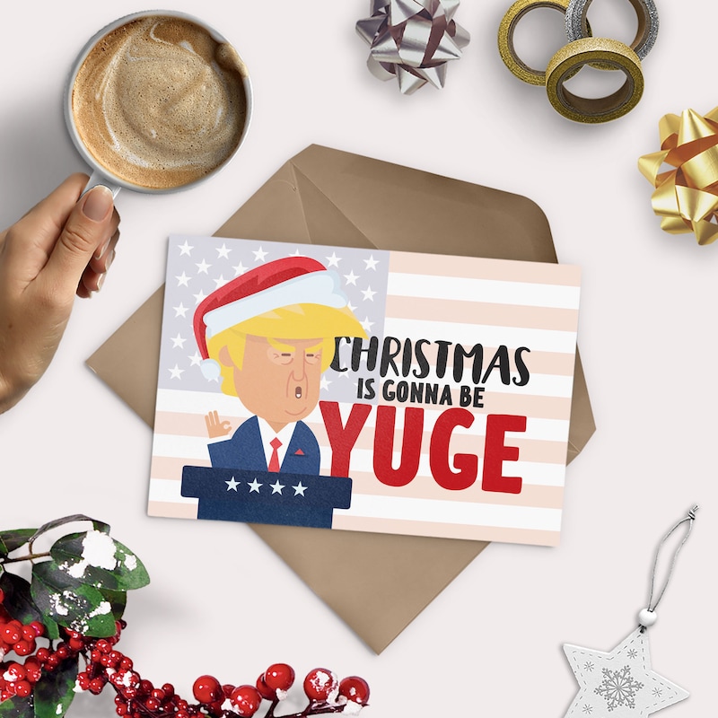 Trump Christmas Card - Etsy