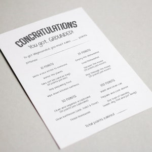 PRINTABLE - You Got GROUNDED! Checklist - How to Get Ungrounded ...
