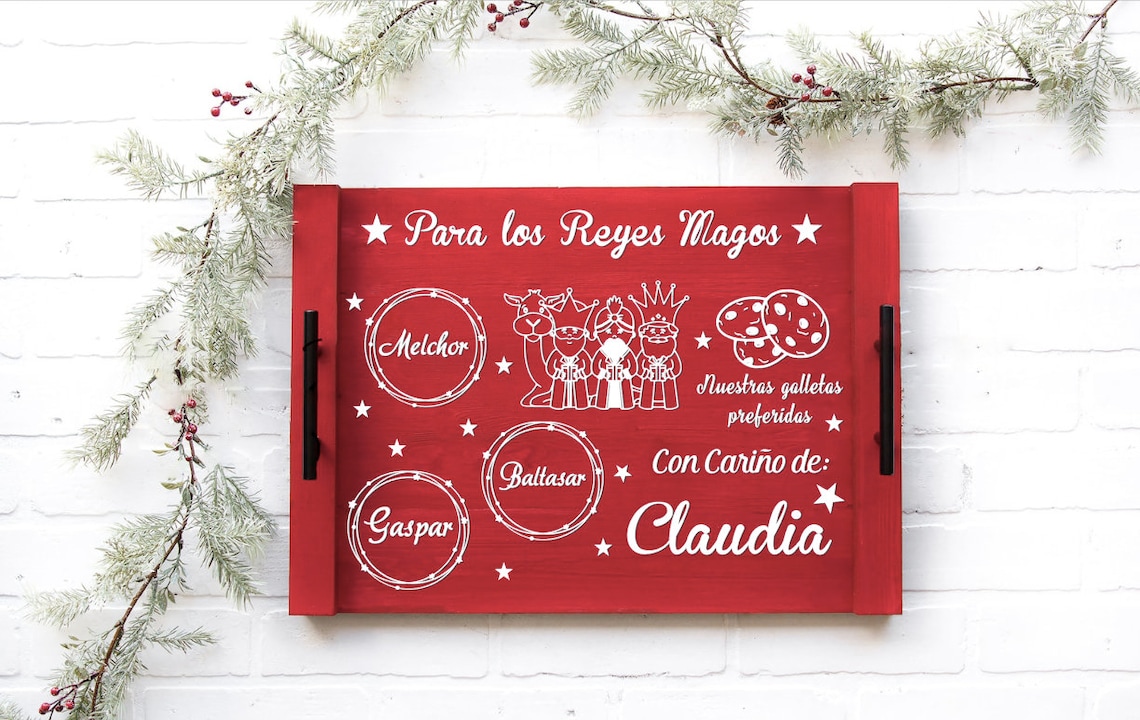 Bandeja Reyes Magos Galletas Y Leche. Diseño Digital Para Tu Negocio ...