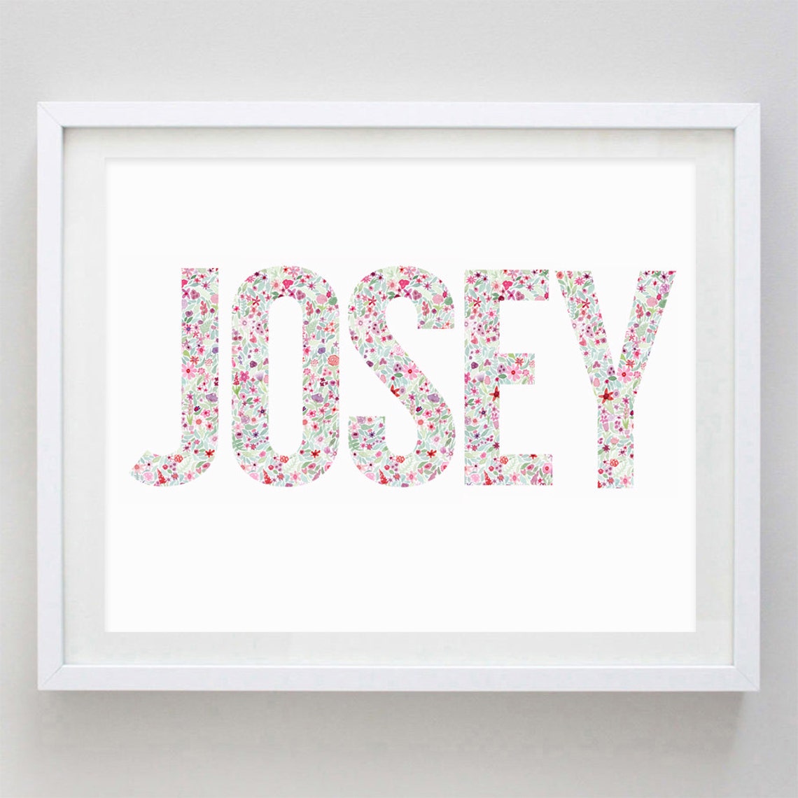 Custom Kids Name Watercolor Print Monogram Art Custom Name - Etsy